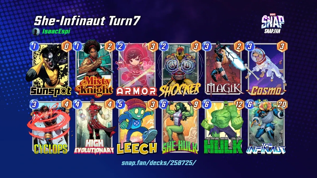 She-Infinaut Turn7 by IsaacEspi - Marvel Snap Decks - snap.fan