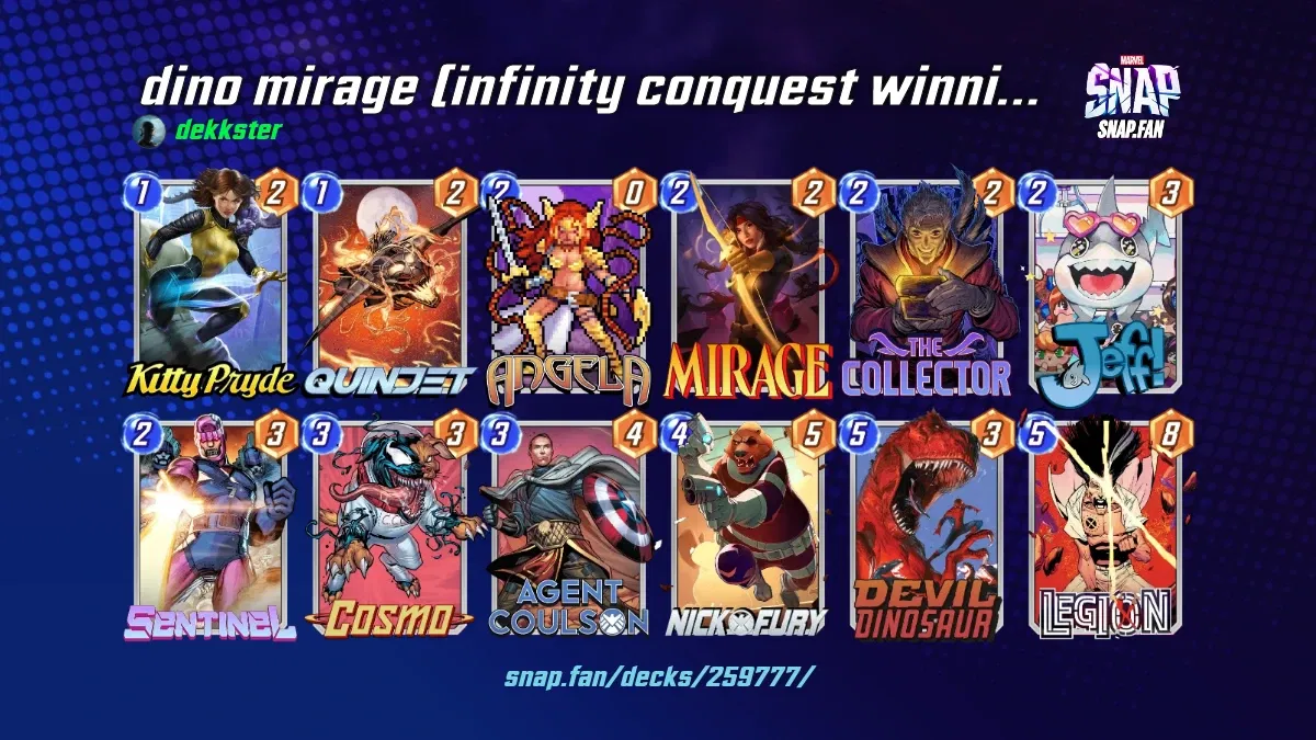 dino mirage (infinity conquest winning) by dekkster - Marvel Snap Decks ...
