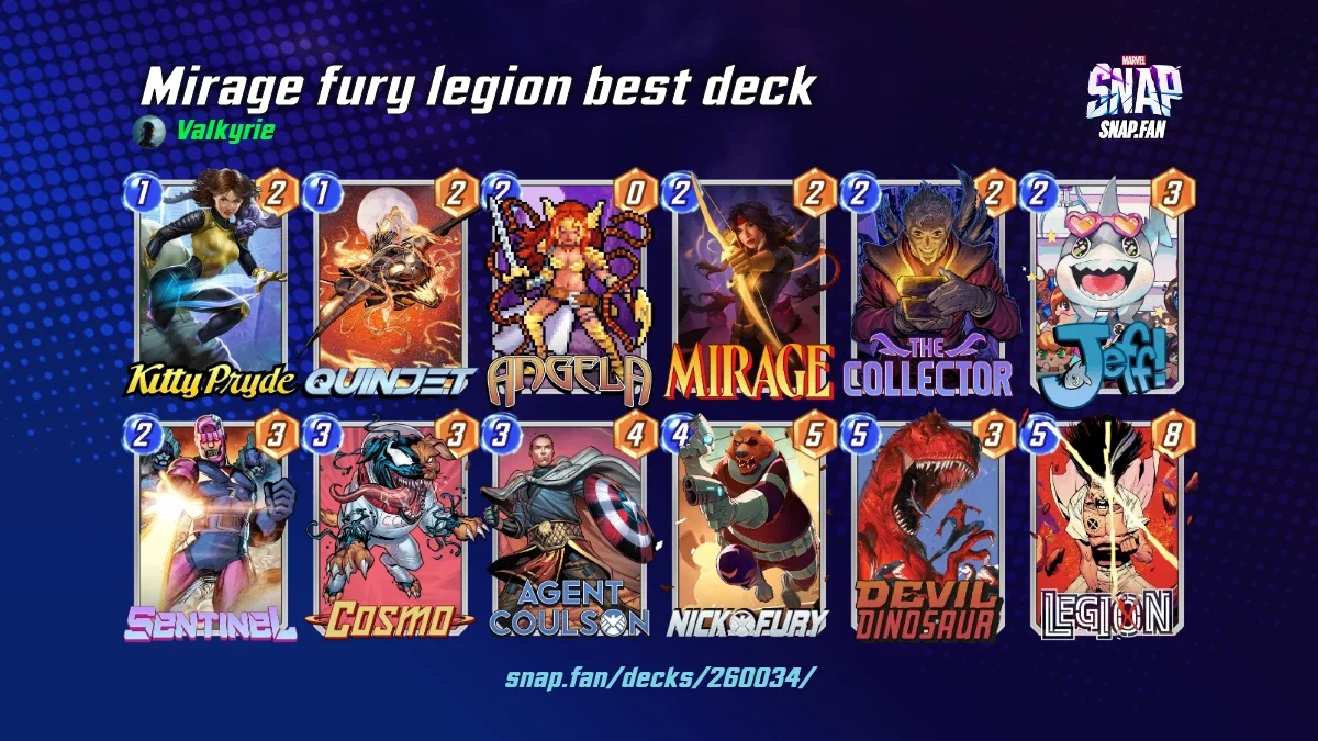 Mirage fury legion best deck by VaIkyrie - Marvel Snap Decks - snap.fan