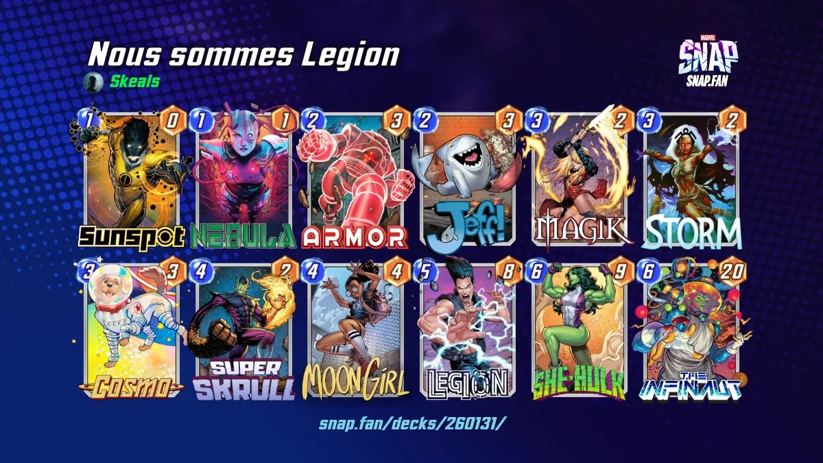 Nous sommes Legion by Skeals - Marvel Snap Decks - snap.fan