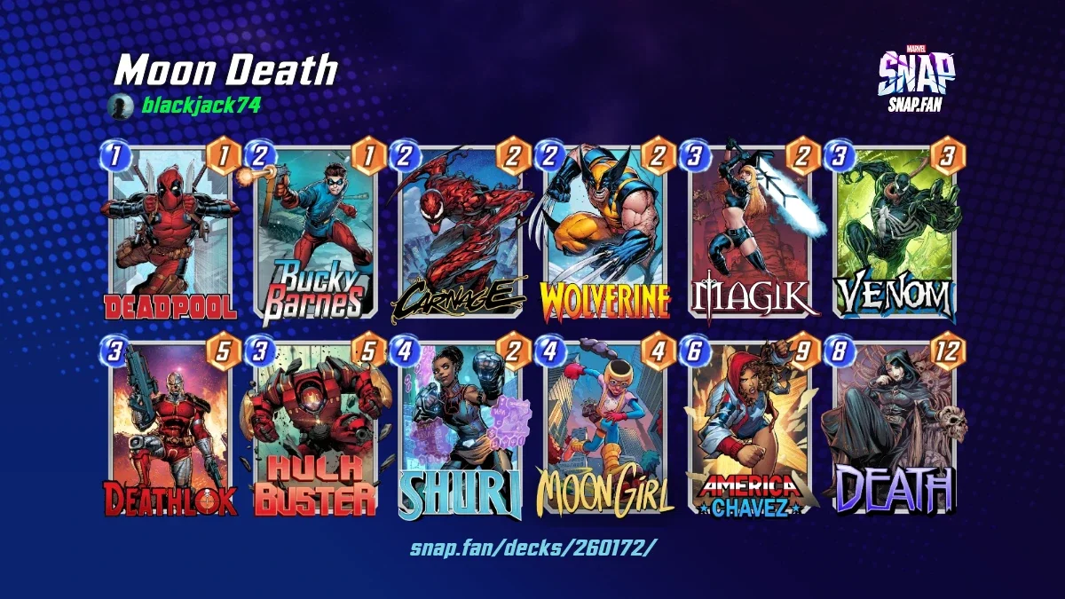 Moon Death by blackjack74 - Marvel Snap Decks - snap.fan