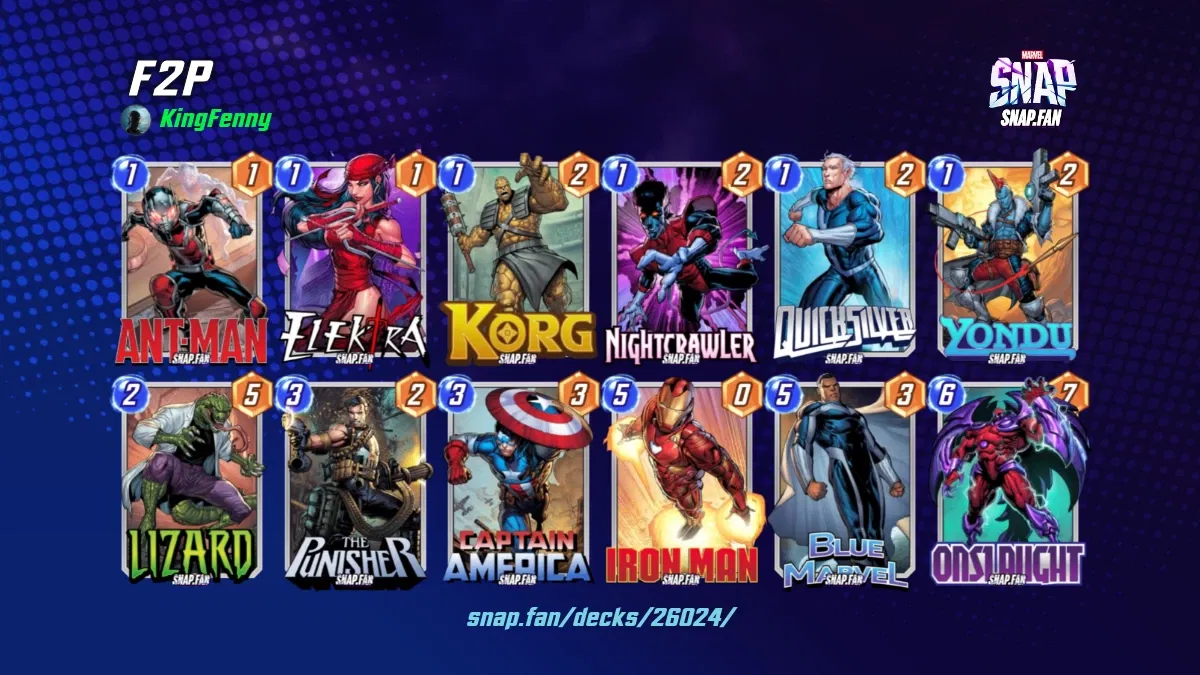 F2P by KingFenny - Marvel Snap Decks - snap.fan