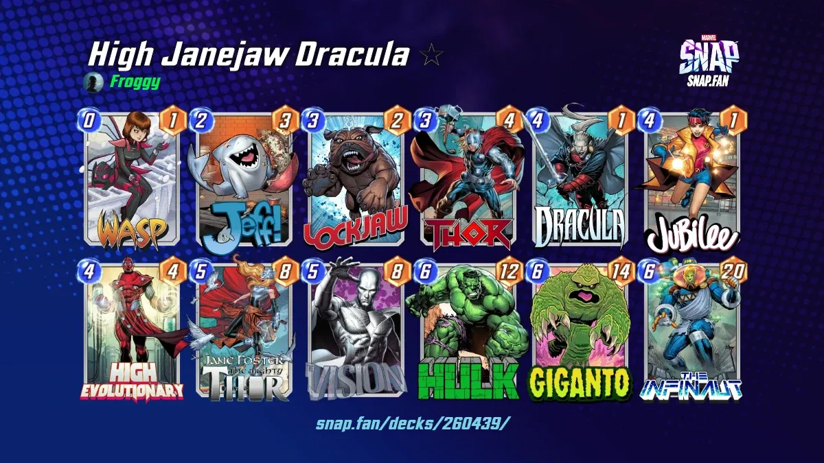 High Janejaw Dracula ☆ by Froggy - Marvel Snap Decks - snap.fan