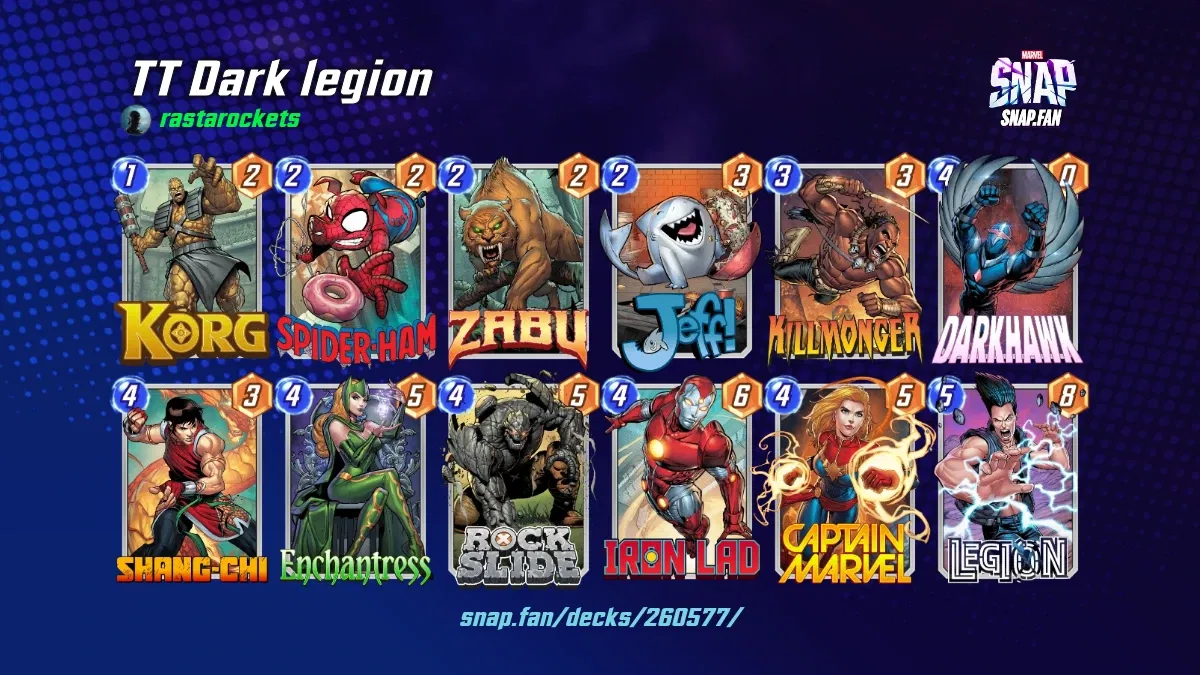 TT Dark legion by rastarockets - Marvel Snap Decks - snap.fan