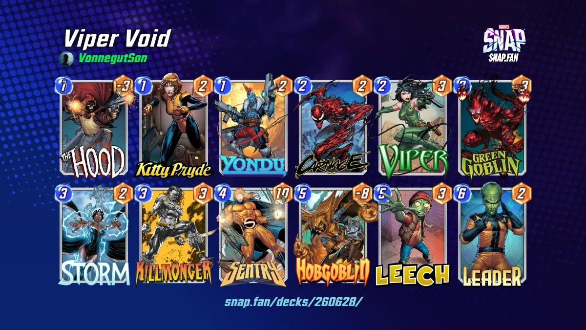 Viper Void by VonnegutSon - Marvel Snap Decks - snap.fan