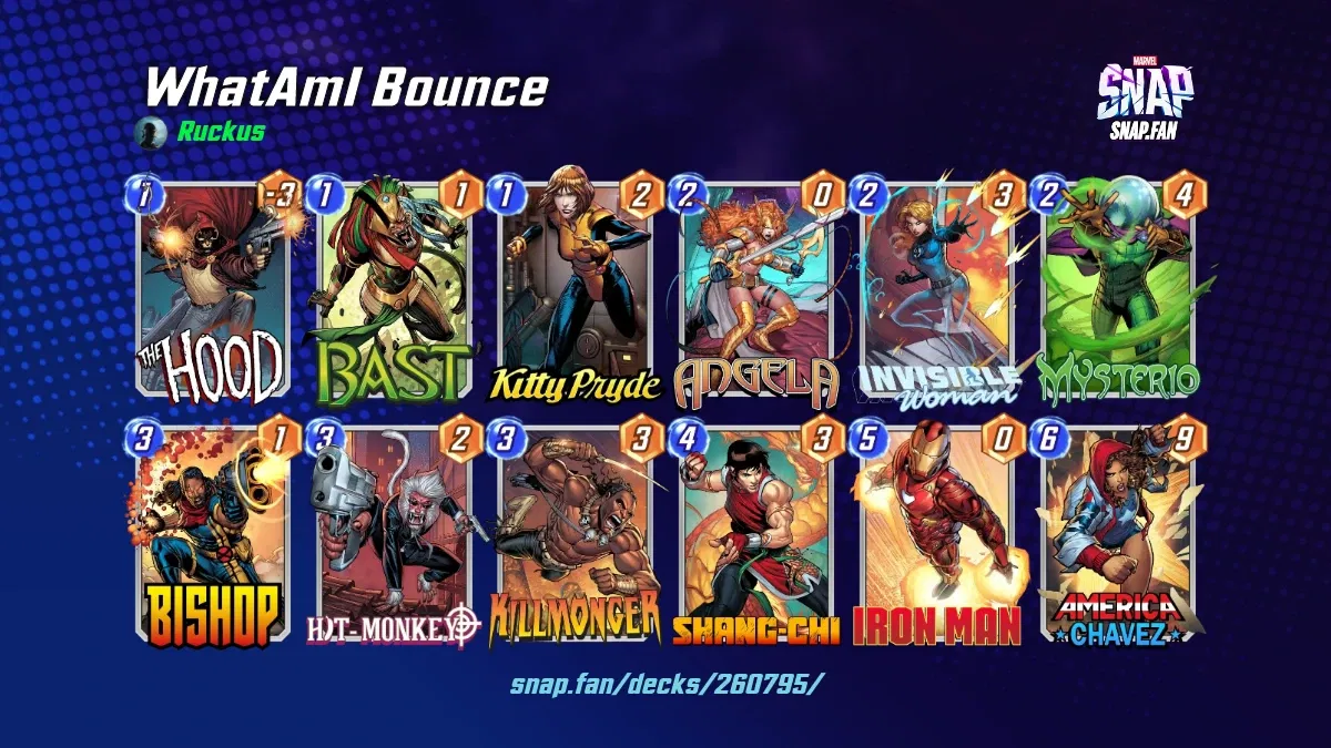 WhatAmI Bounce by Ruckus - Marvel Snap Decks - snap.fan
