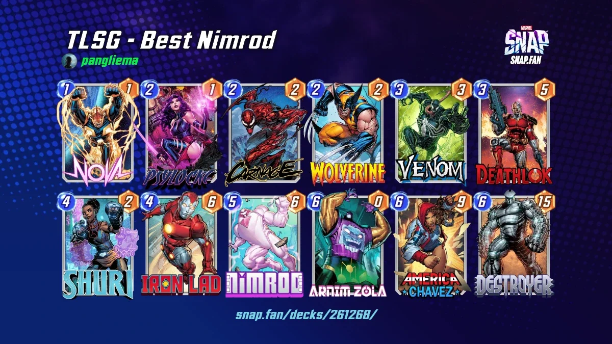 TLSG - Best Nimrod by pangliema - Marvel Snap Decks - snap.fan