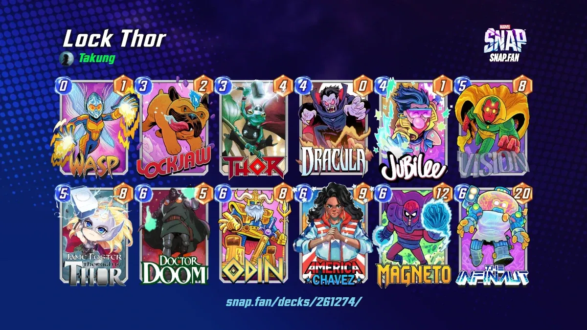 Lock Thor by Takung - Marvel Snap Decks - snap.fan