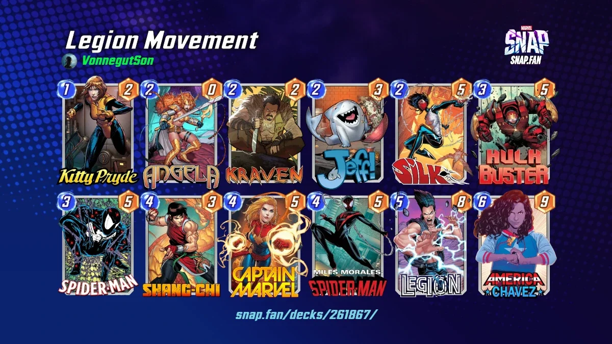 Legion Movement by VonnegutSon - Marvel Snap Decks - snap.fan