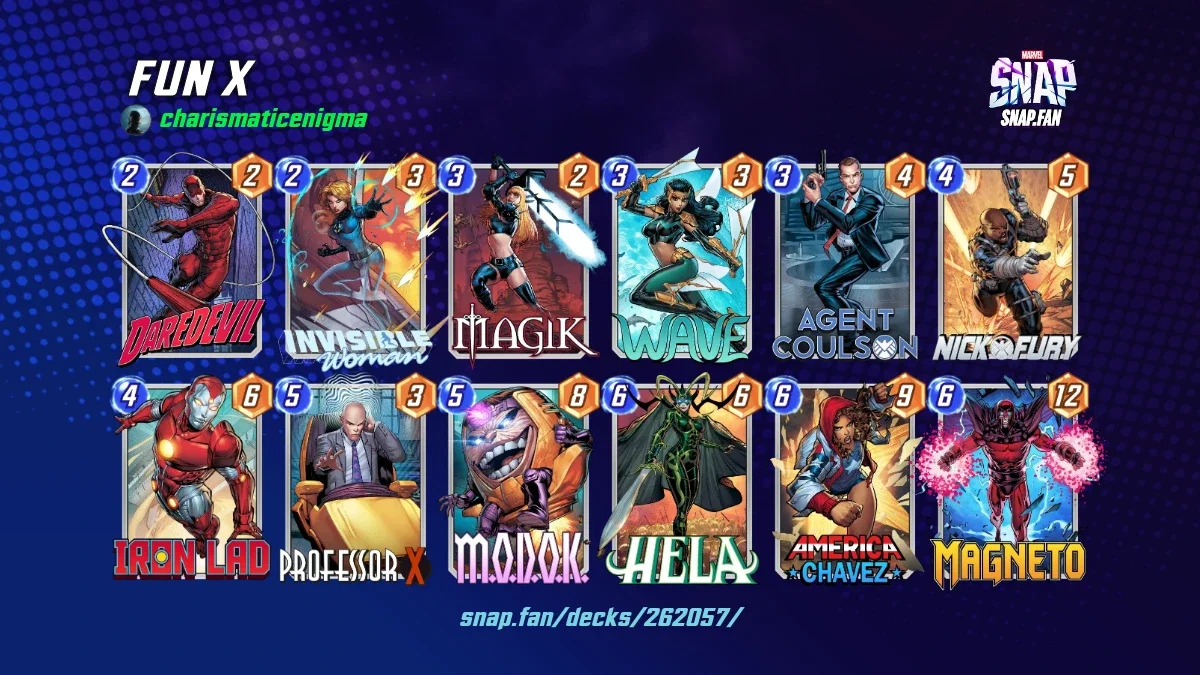 FUN X by charismaticenigma - Marvel Snap Decks - snap.fan