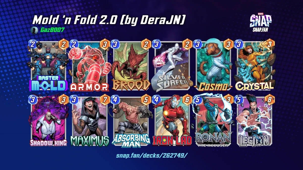 Mold 'n Fold 2.0 (by DeraJN) by GazB007 - Marvel Snap Decks - snap.fan