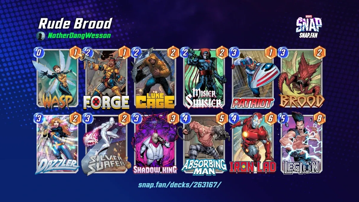 Rude Brood by NotherDangWesson - Marvel Snap Decks - snap.fan