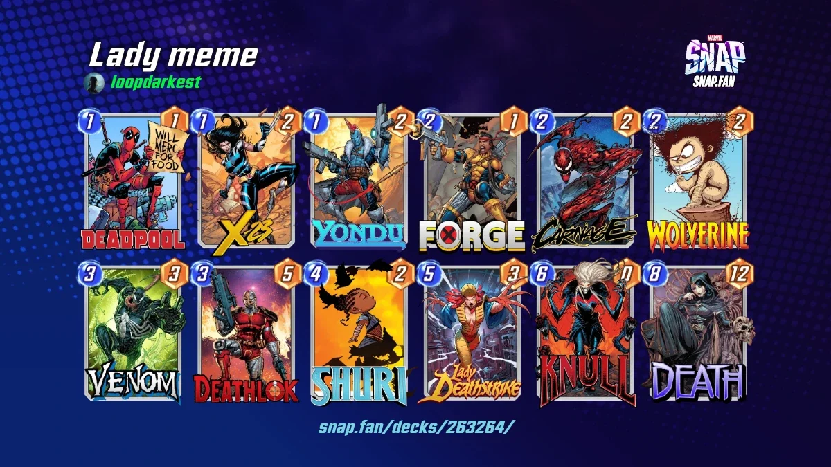 Lady meme by loopdarkest - Marvel Snap Decks - snap.fan