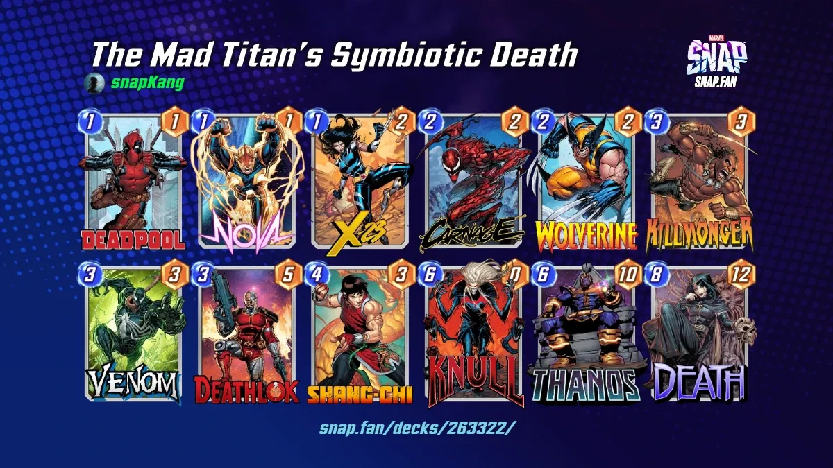 The Mad Titan’s Symbiotic Death by snapKang - Marvel Snap Decks - snap.fan