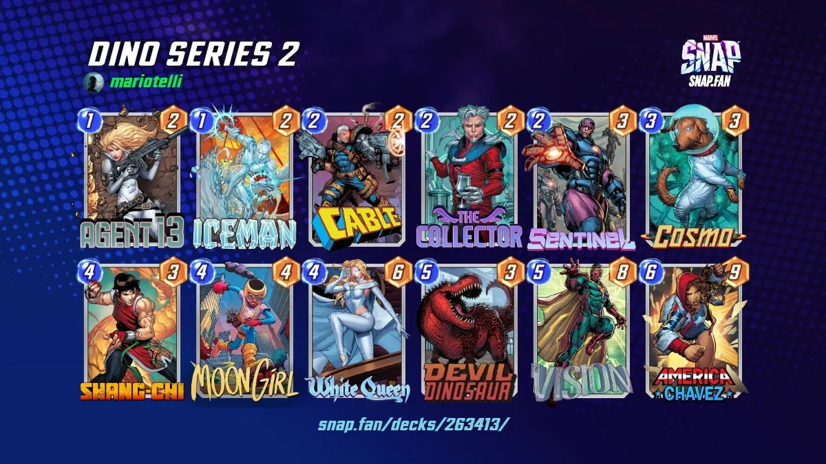 DINO SERIES 2 by mariotelli - Marvel Snap Decks - snap.fan