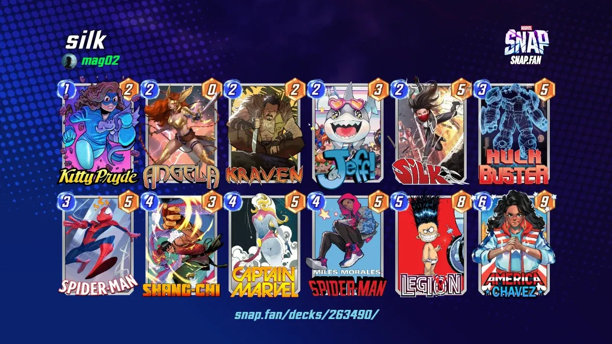 silk by mag02 - Marvel Snap Decks - snap.fan