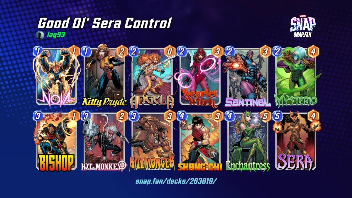Good Ol' Sera Control by lag93 - Marvel Snap Decks - snap.fan