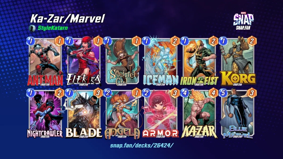 Ka-Zar/Marvel by StyleKatarn - Marvel Snap Decks - snap.fan