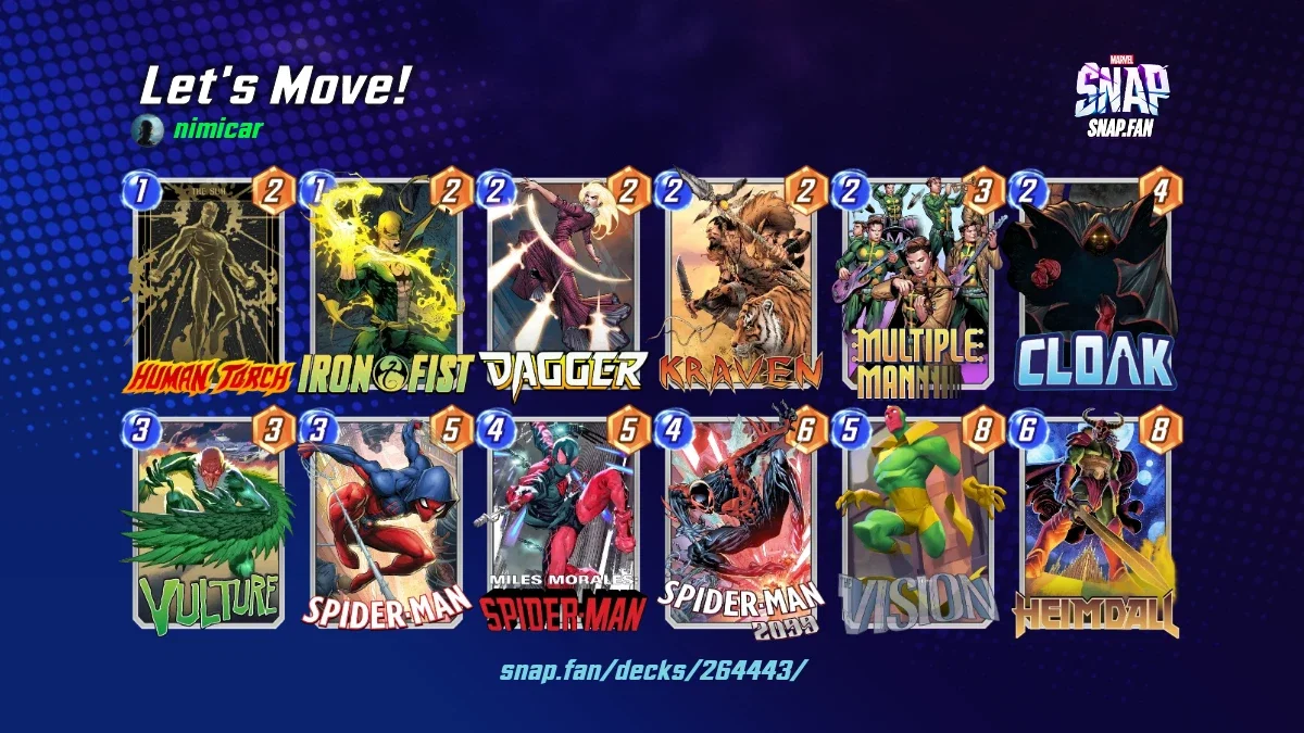 Let's Move! by nimicar - Marvel Snap Decks - snap.fan