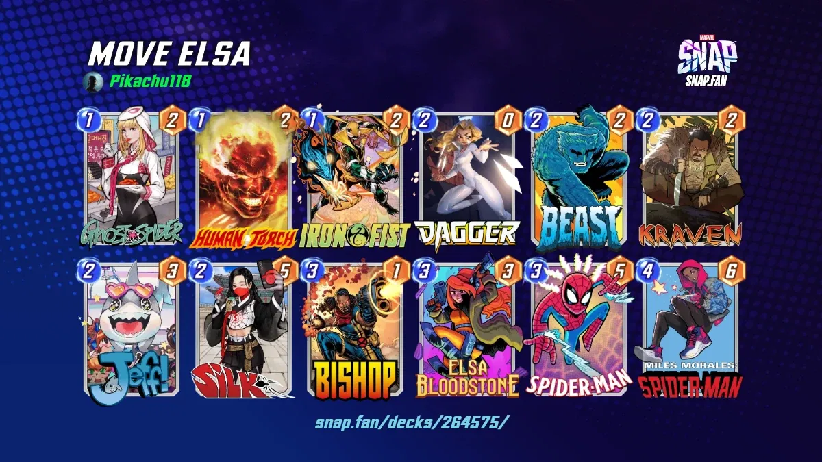 MOVE ELSA by Pikachu118 - Marvel Snap Decks - snap.fan