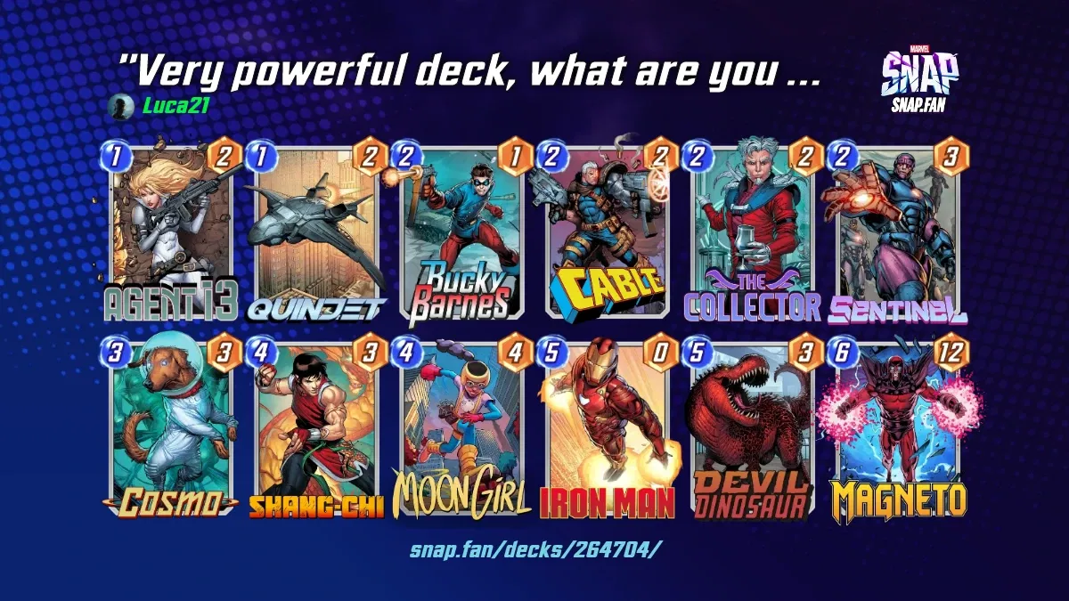 "Very powerful deck, what are you waiting for, give it a try!!!! by Luca21 - Marvel Snap Decks ...