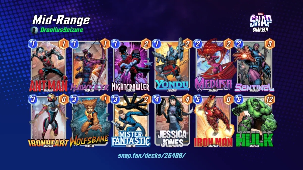 Mid-Range by DrooliusSeizure - Marvel Snap Decks - snap.fan