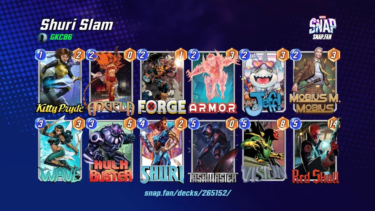 Shuri Slam by GKC86 - Marvel Snap Decks - snap.fan