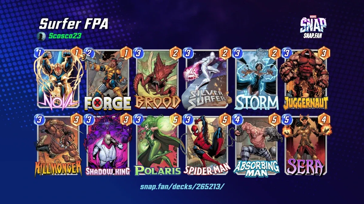 Surfer FPA by Scosco23 - Marvel Snap Decks - snap.fan