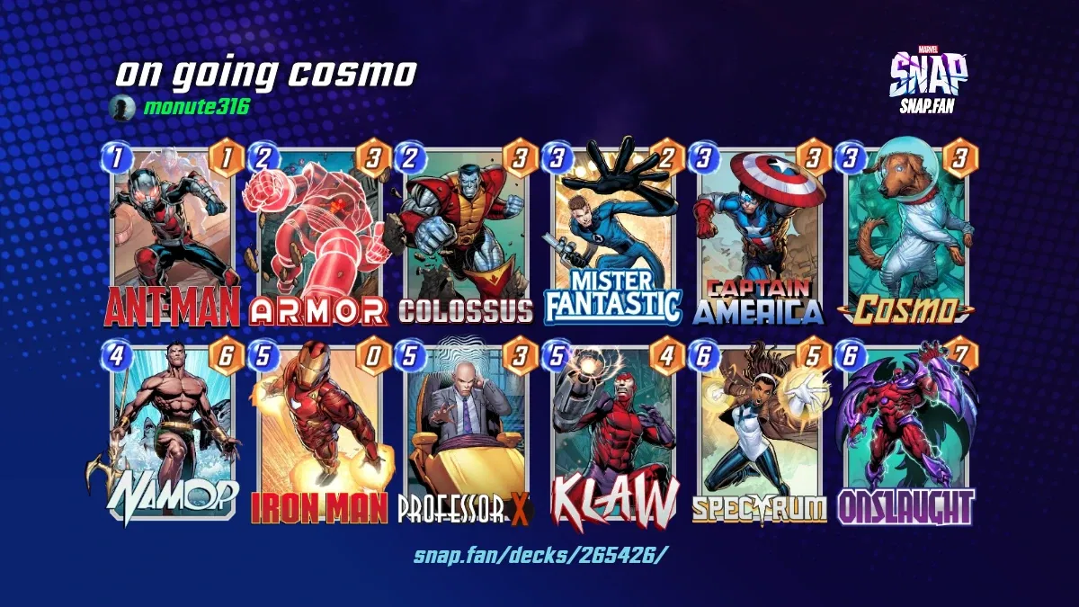 on going cosmo by monute316 - Marvel Snap Decks - snap.fan