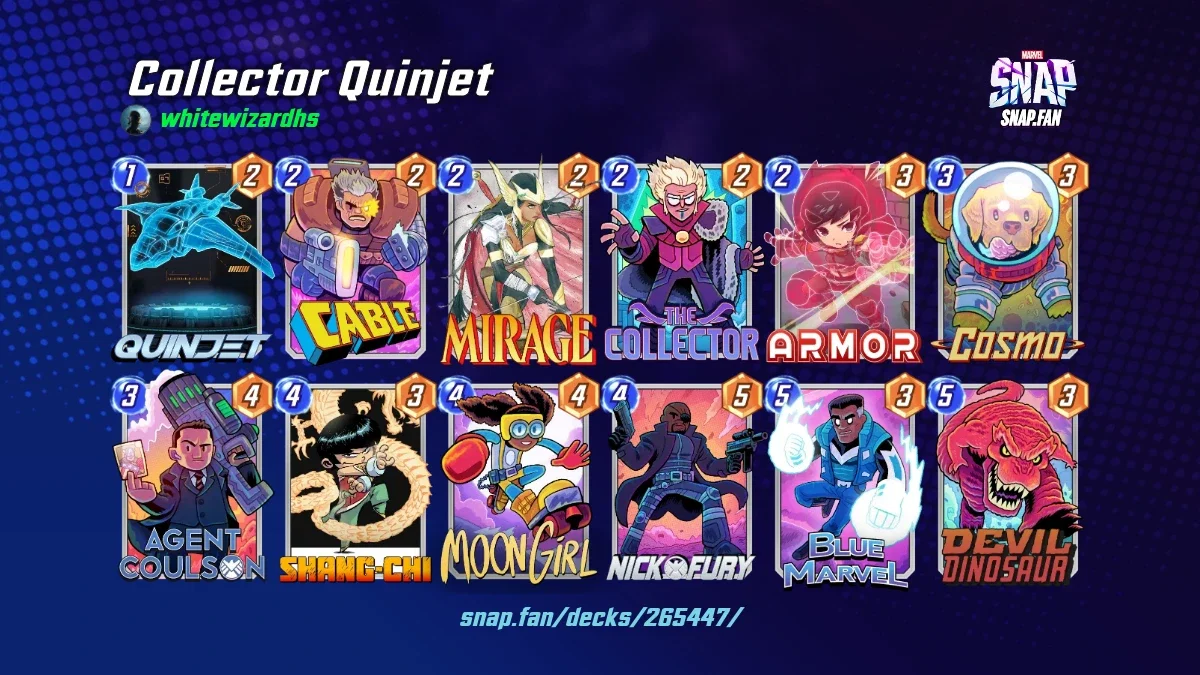 Collector Quinjet by whitewizardhs - Marvel Snap Decks - snap.fan