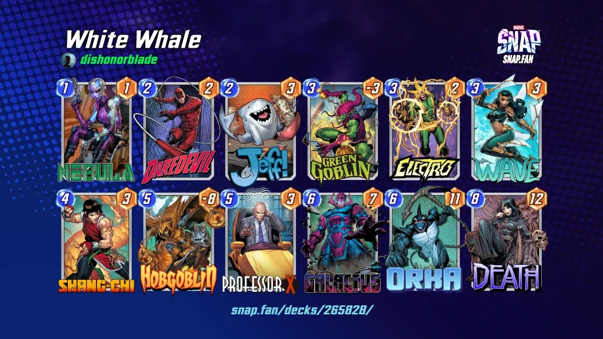 White Whale by dishonorblade - Marvel Snap Decks - snap.fan