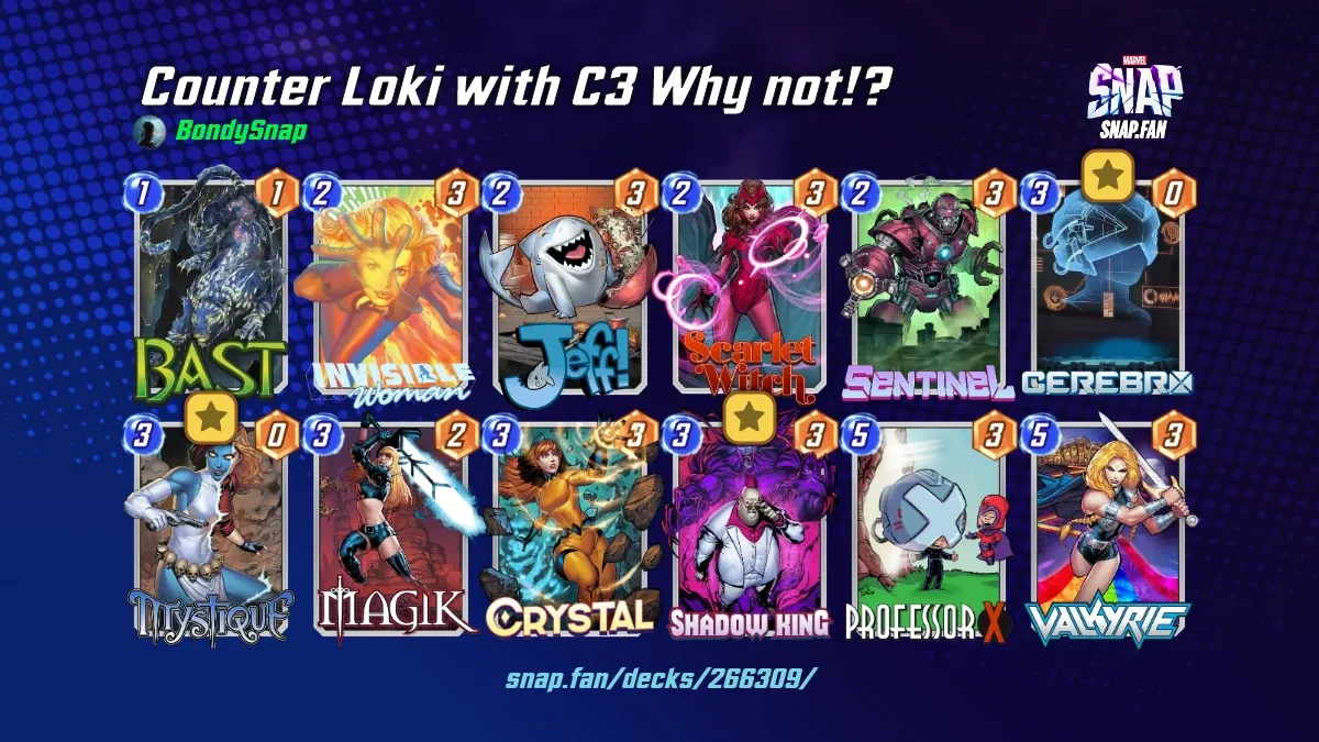 Counter Loki with C3 Why not!? by BondySnap - Marvel Snap Decks - snap.fan