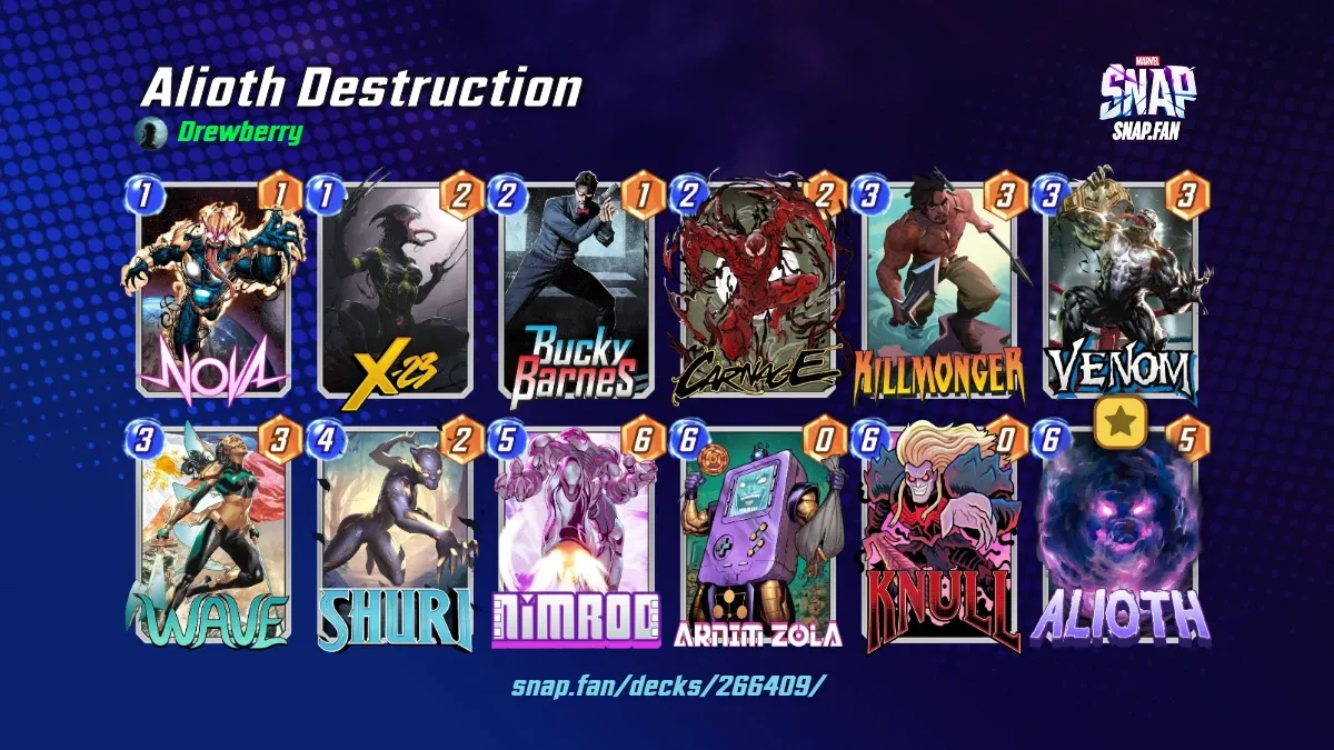 Alioth Destruction by Drewberry - Marvel Snap Decks - snap.fan