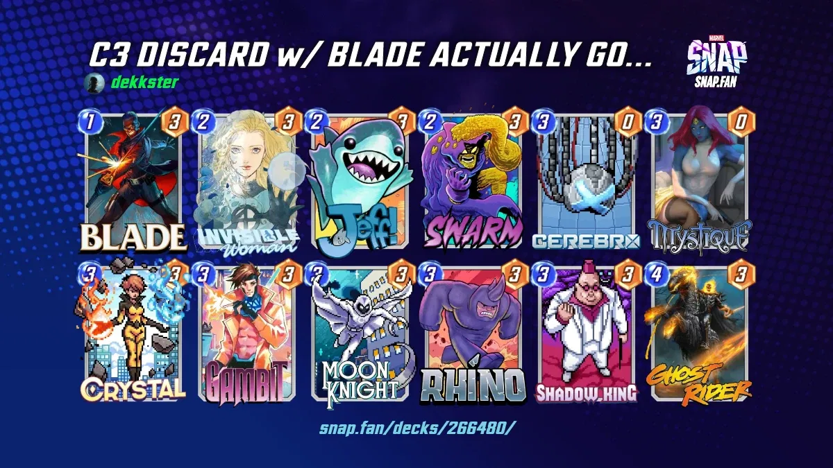 C3 DISCARD w/ BLADE ACTUALLY GOOD WTF by dekkster - Marvel Snap Decks ...