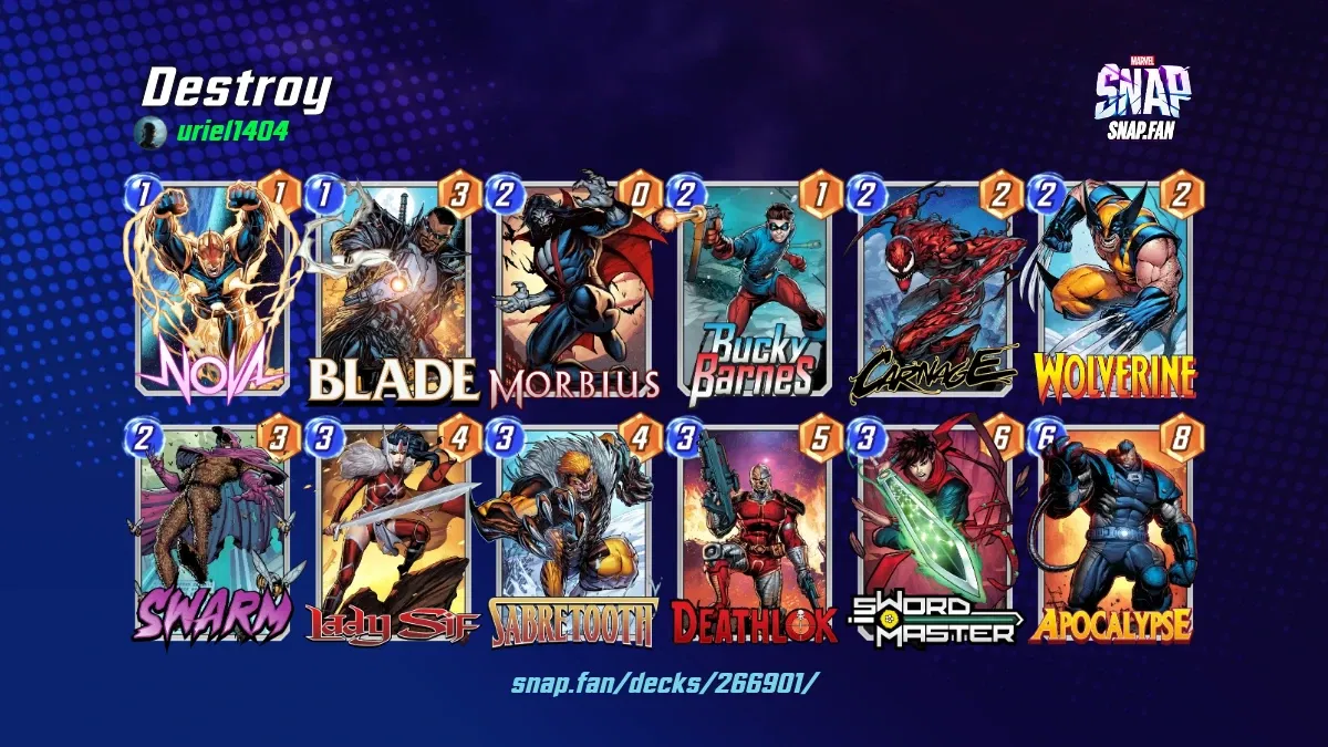 Destroy by uriel1404 - Marvel Snap Decks - snap.fan