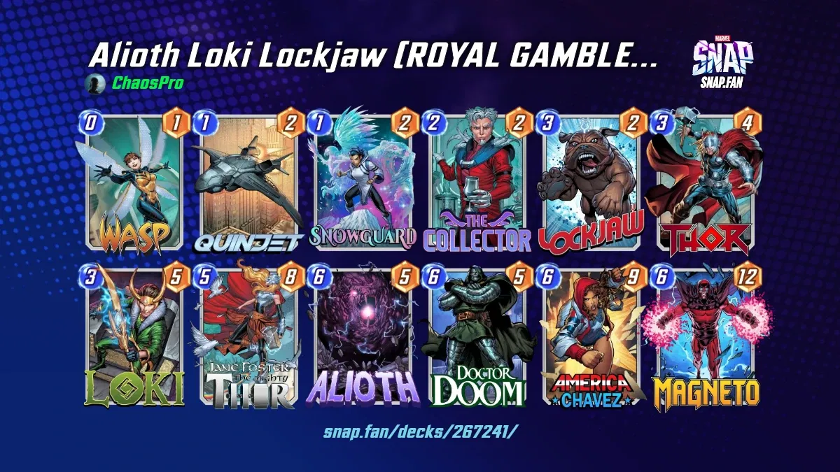 Alioth Loki Lockjaw (ROYAL GAMBLE)- (ChaosPros) Deck by ChaosPro ...