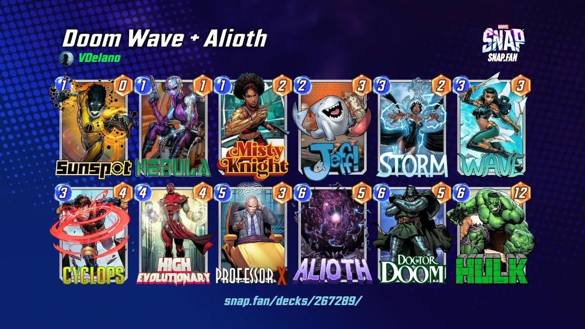 Doom Wave + Alioth by VDelano - Marvel Snap Decks - snap.fan