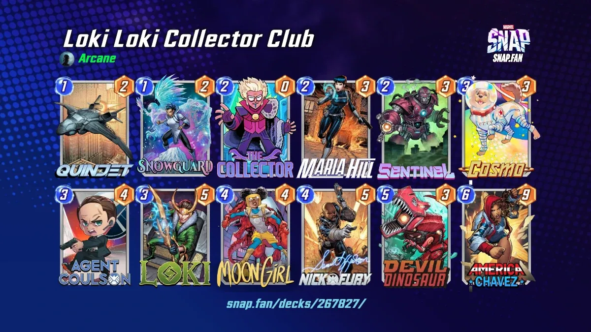 Loki Loki Collector Club by Arcane - Marvel Snap Decks - snap.fan
