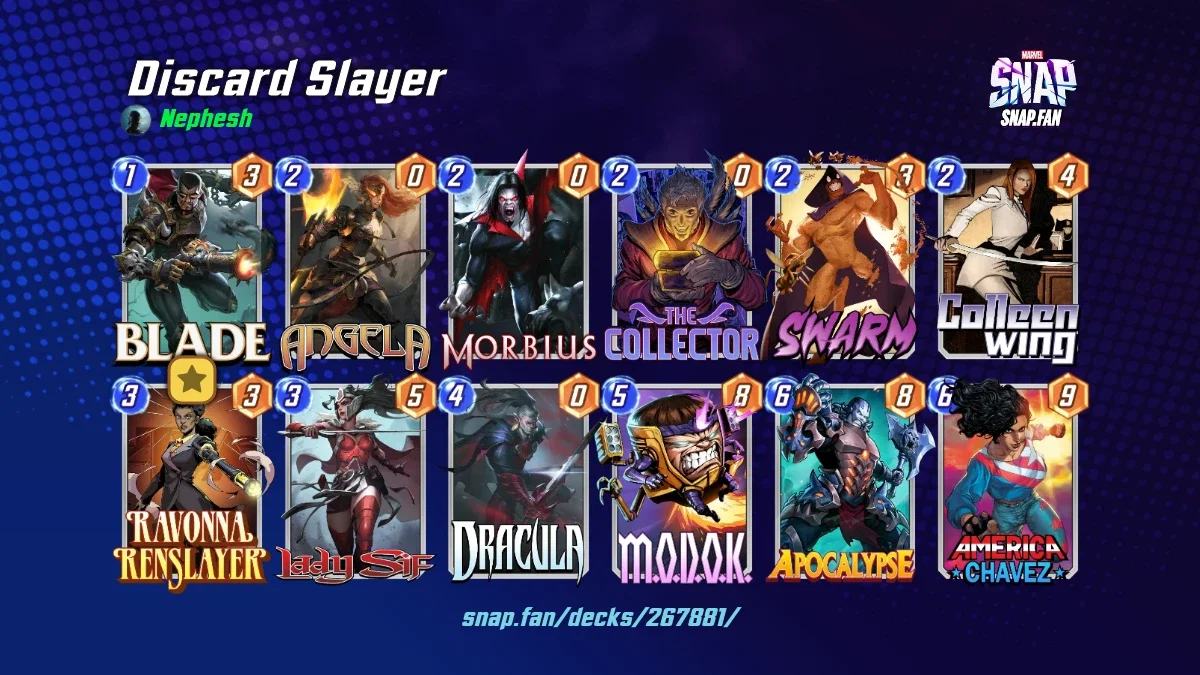 Discard Slayer by Nephesh - Marvel Snap Decks - snap.fan