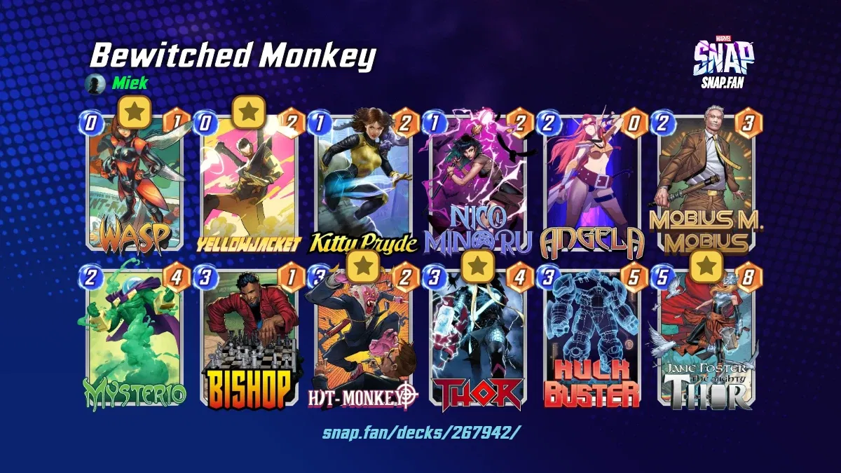 Bewitched Monkey by Miek - Marvel Snap Decks - snap.fan