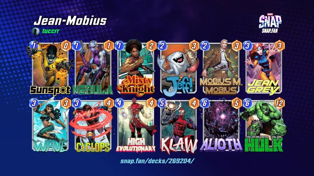 Jean-Mobius by tuccrr - Marvel Snap Decks - snap.fan
