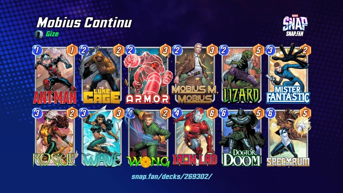 Mobius Continu by Gize - Marvel Snap Decks - snap.fan