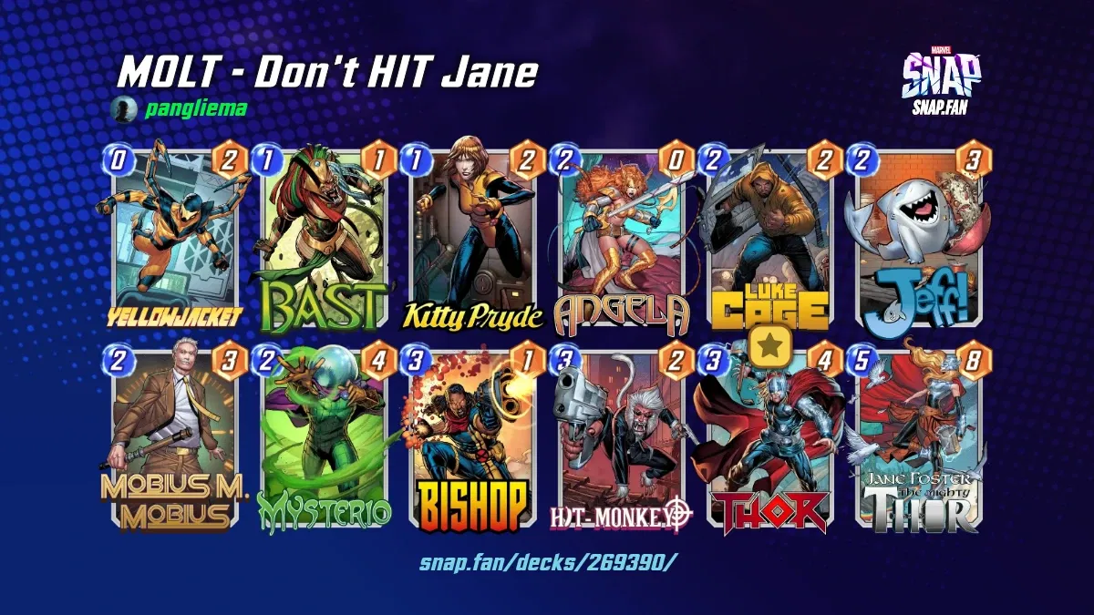 MOLT - Don't HIT Jane by pangliema - Marvel Snap Decks - snap.fan