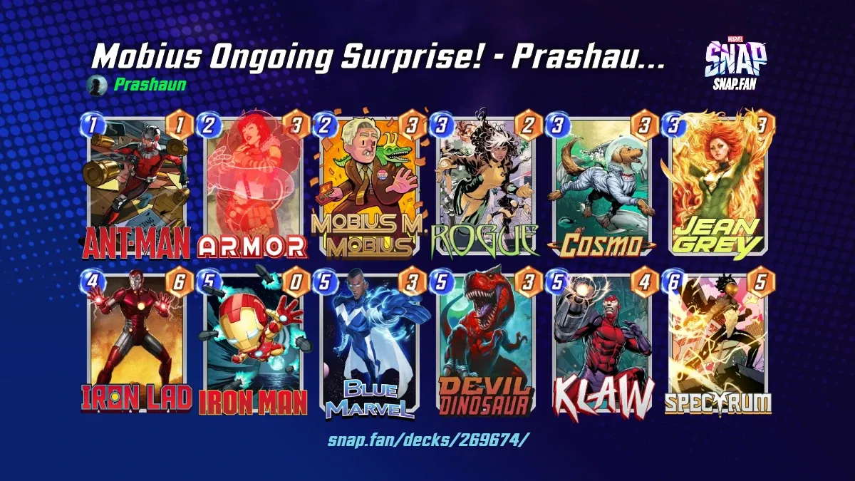 Mobius Ongoing Surprise! - Prashaun YT by Prashaun - Marvel Snap Decks ...