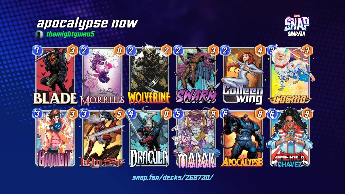 apocalypse now by themightymau5 - Marvel Snap Decks - snap.fan