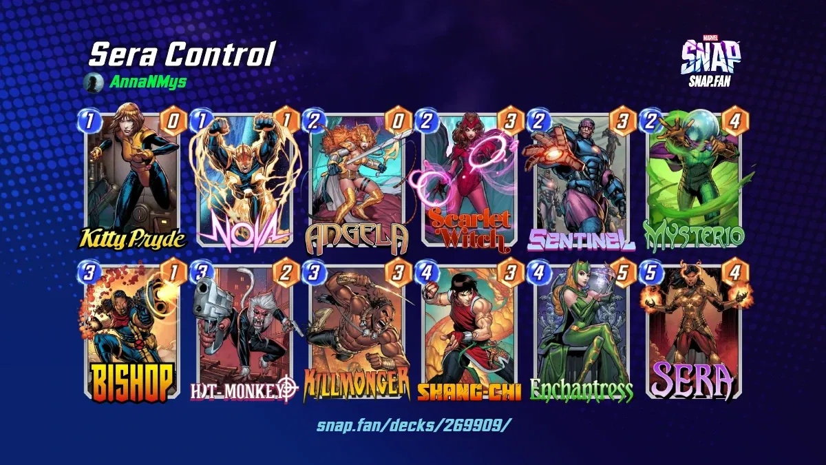 Sera Control by AnnaNMys - Marvel Snap Decks - snap.fan