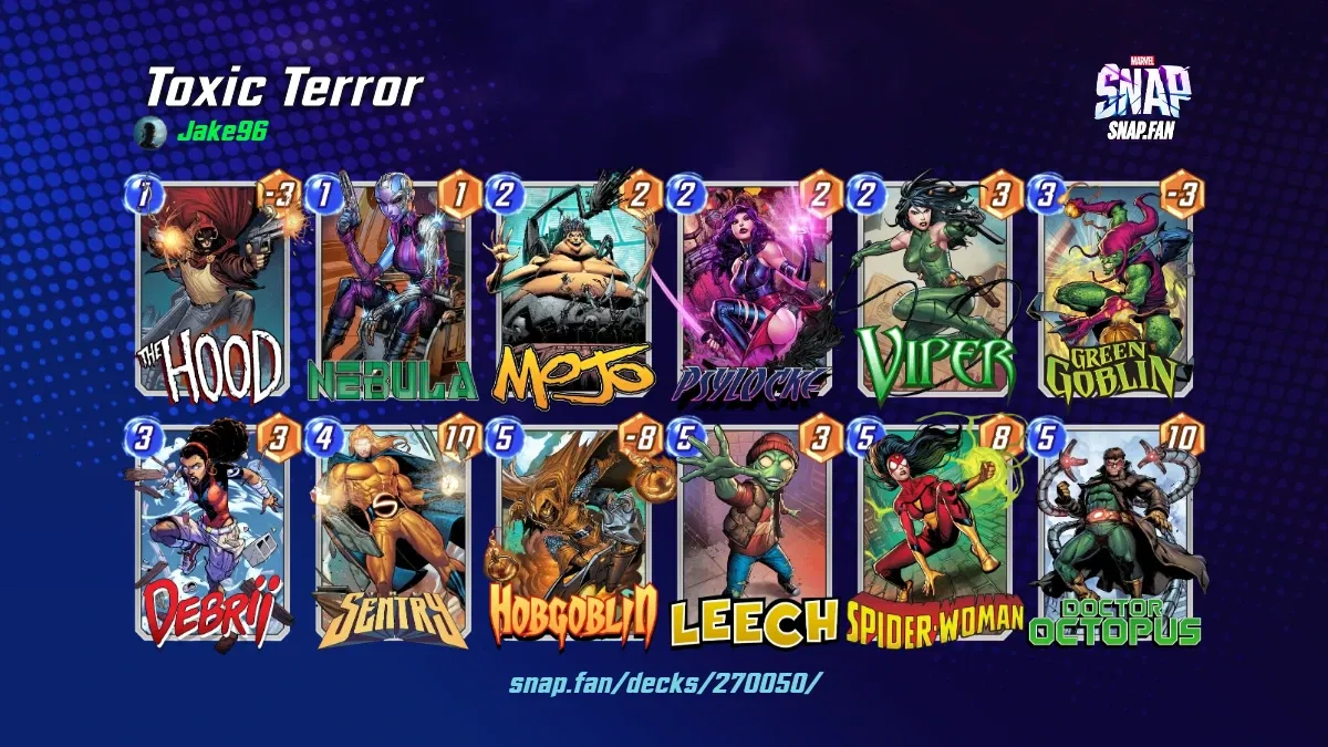 Toxic Terror by Jake96 - Marvel Snap Decks - snap.fan