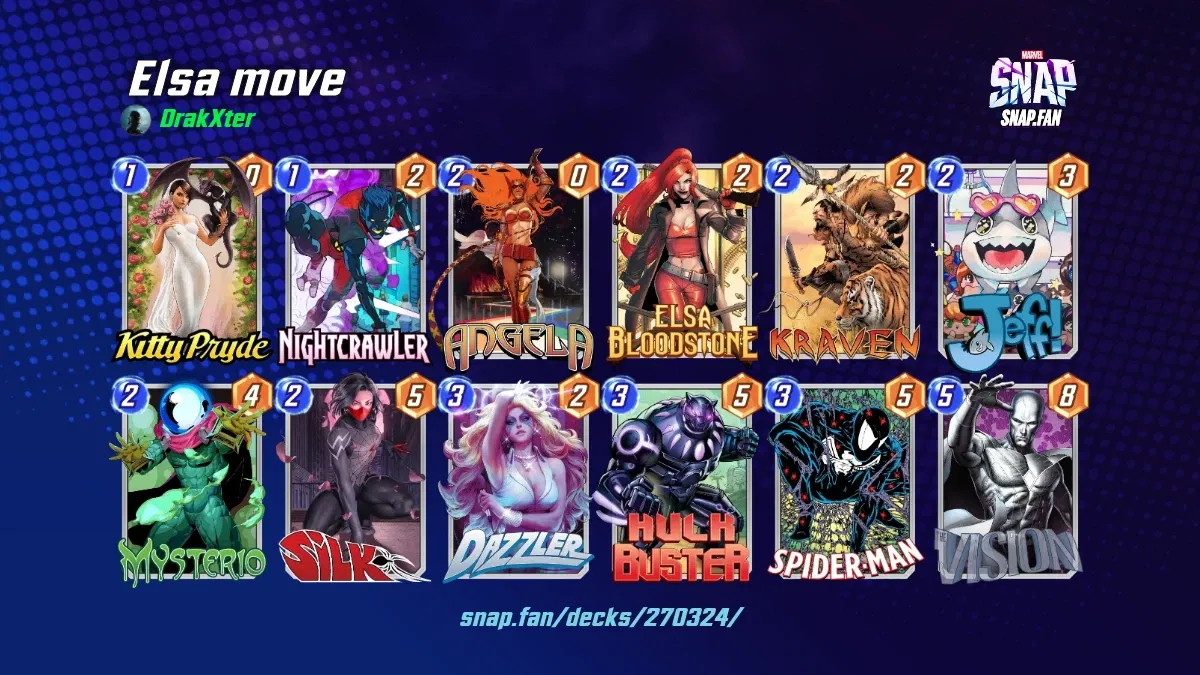 Elsa move by DrakXter - Marvel Snap Decks - snap.fan