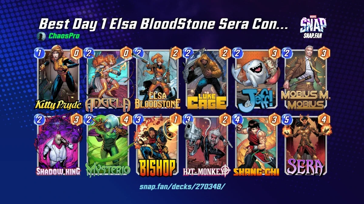 Best Day 1 Elsa BloodStone Sera Control by ChaosPro - Marvel Snap Decks ...