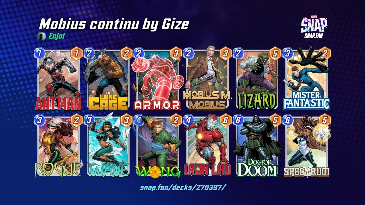 Mobius continu by Gize by Enjoi - Marvel Snap Decks - snap.fan